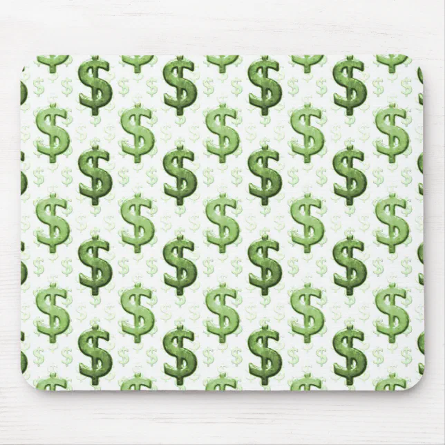 Dollar Sign Pattern Mouse Pad | Zazzle