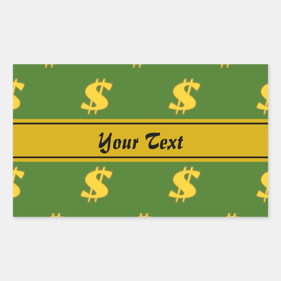 Dollar sign pattern Stickers | Zazzle