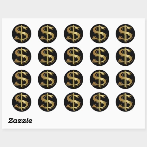 Dollar Sign Stickers | Zazzle
