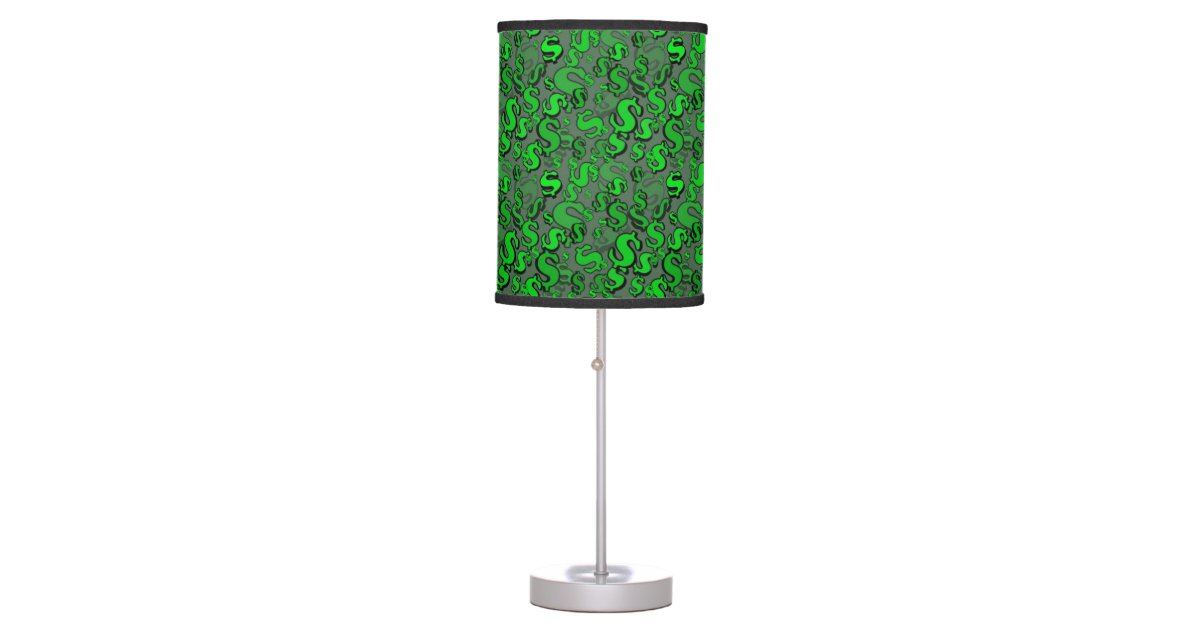 Dollar Sign Symbols Table Lamp | Zazzle