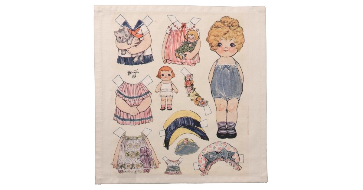 Dolly Dingle and Her Dolls Cloth Napkin | Zazzle