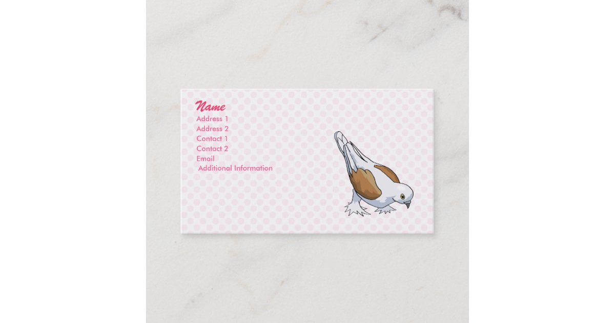Dolly Dove Business Card | Zazzle