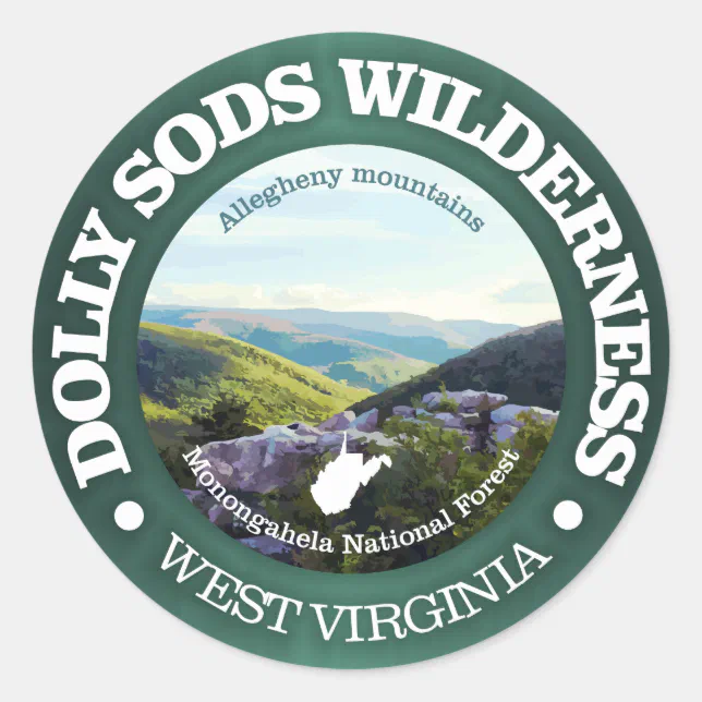 Dolly Sods Wilderness Area Classic Round Sticker | Zazzle