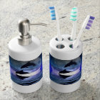 Blue Dolphins Soap Dispenser And Toothbrush Holder | Zazzle.com