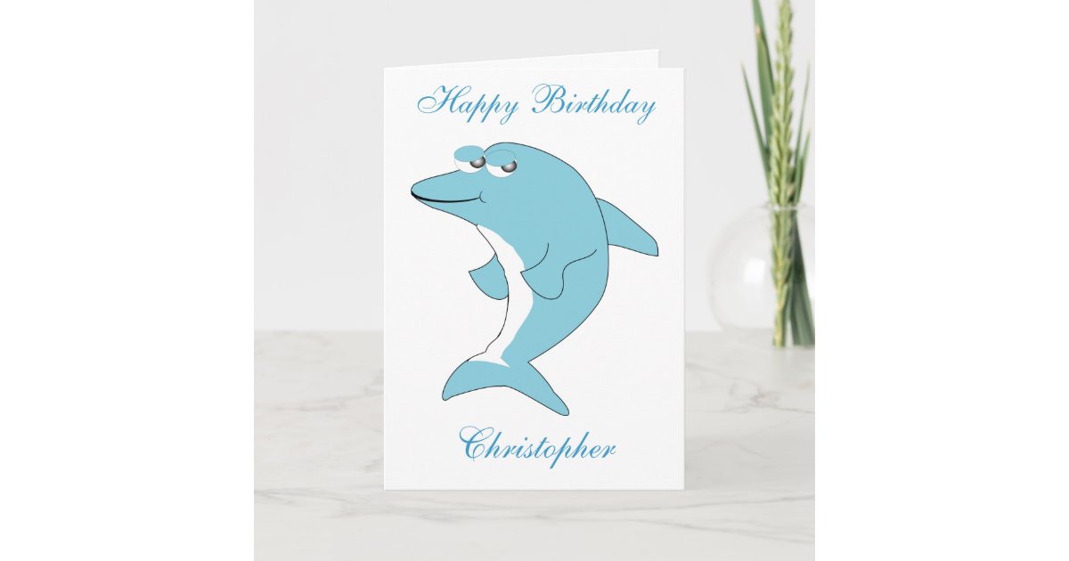 Dolphin Birthday Card | Zazzle
