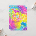 Dolphin Birthday Invitation Rainbow Dolphin Invite | Zazzle