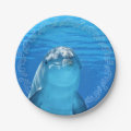 Dolphin Blue Ocean Birthday Party Paper Plates | Zazzle