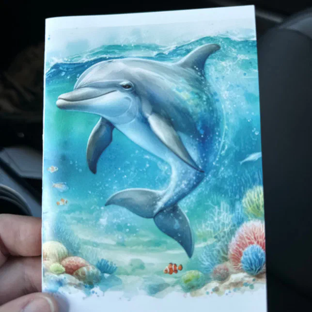 Dolphin Coastal Under the Sea Thank You Card | Zazzle