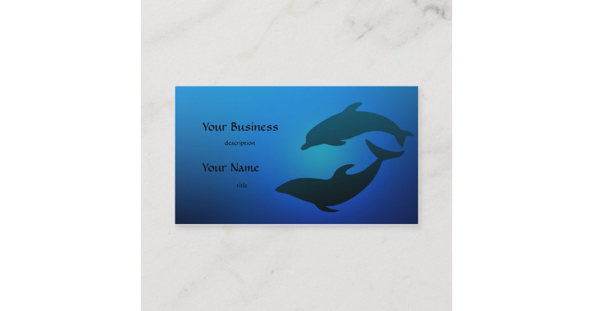 Dolphin Dolphins Business Card | Zazzle