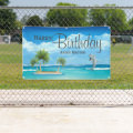 "Dolphin Dream" Tropical Island Birthday Banner | Zazzle