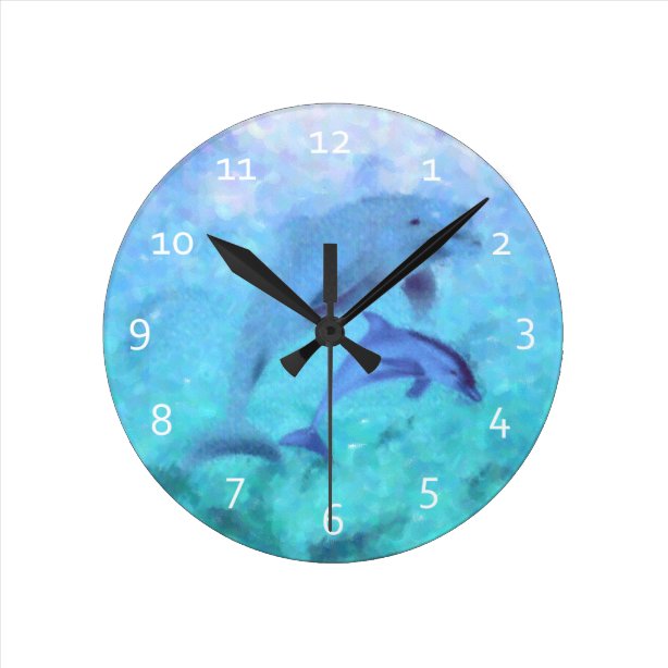 Dolphin Wall Clocks | Zazzle