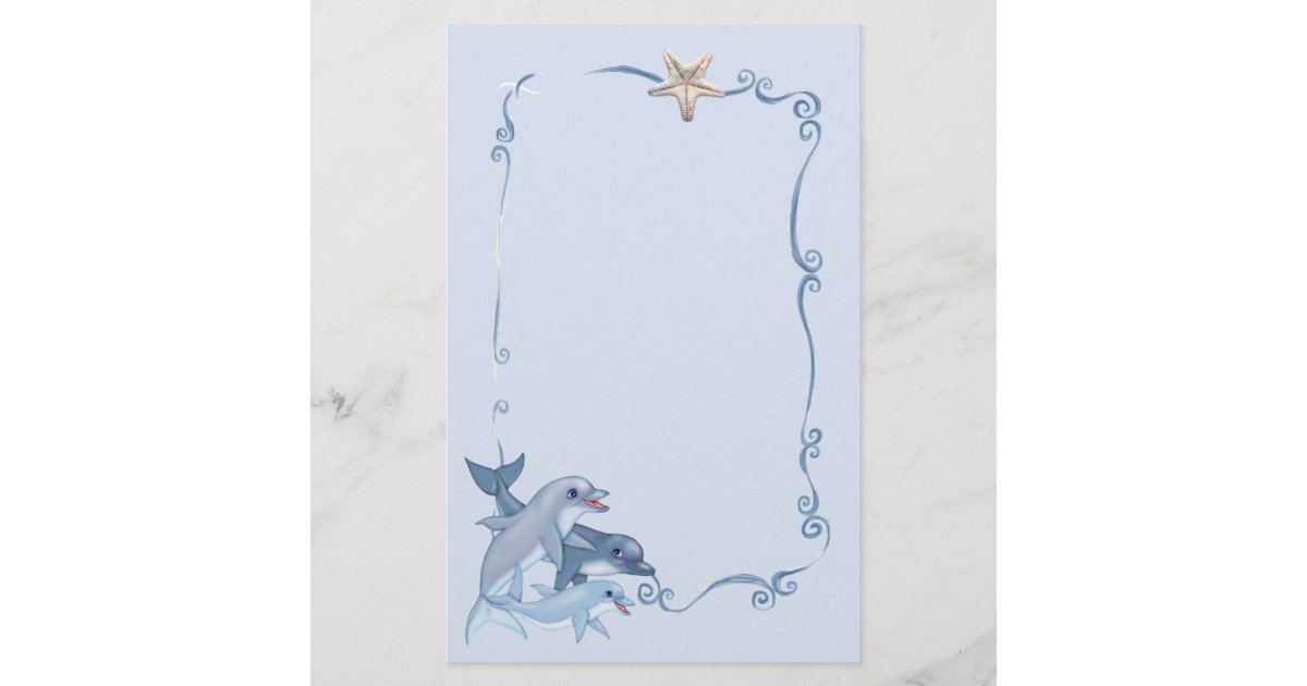 Dolphin Family Stationery | Zazzle