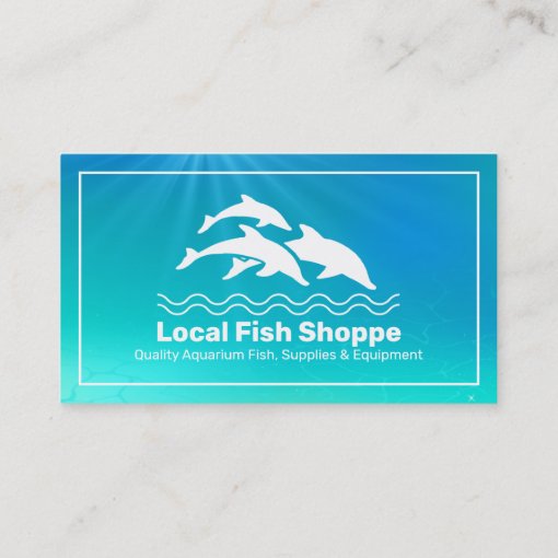 Dolphin, Fish aquarium Shop Business Card | Zazzle