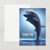 dolphin Flat Thank You Card | Zazzle