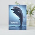 dolphin Flat Thank You Card | Zazzle