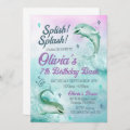 Dolphin Invitation, Dolphin Birthday Invitation | Zazzle