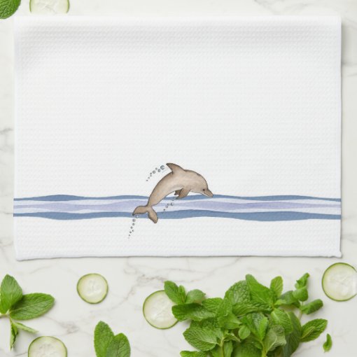 Dolphin - Kitchen Towel | Zazzle