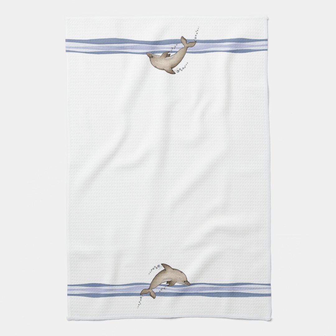 Dolphin - Kitchen Towel | Zazzle