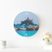 Dolphin Large Clock | Zazzle