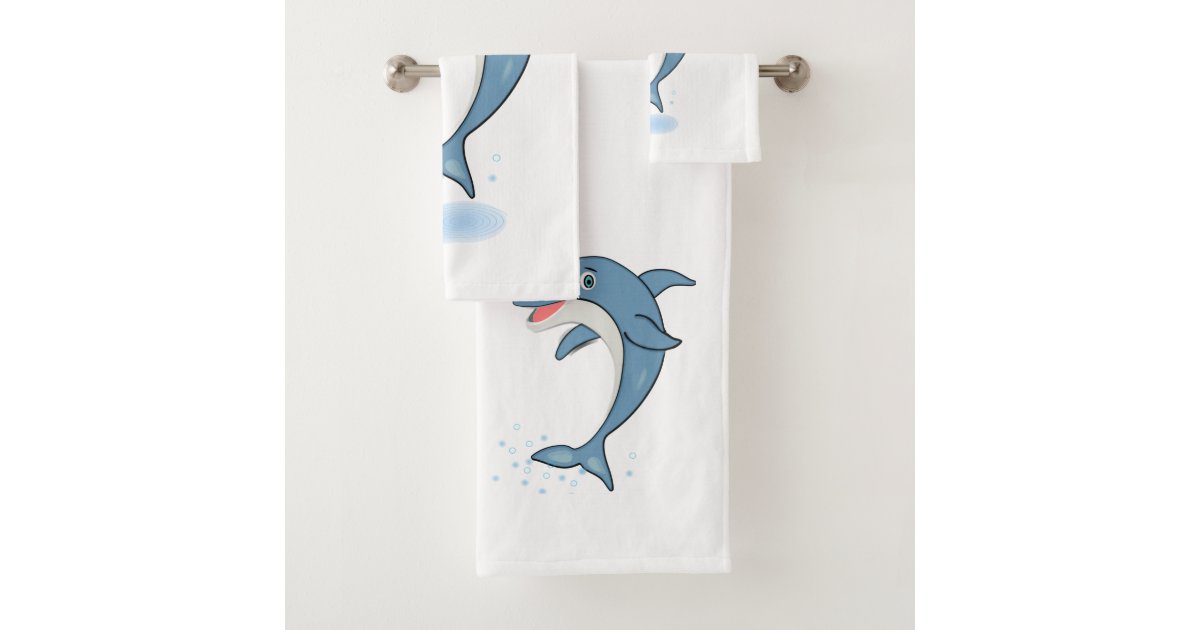 Dolphin Print Bath Towel Set | Zazzle