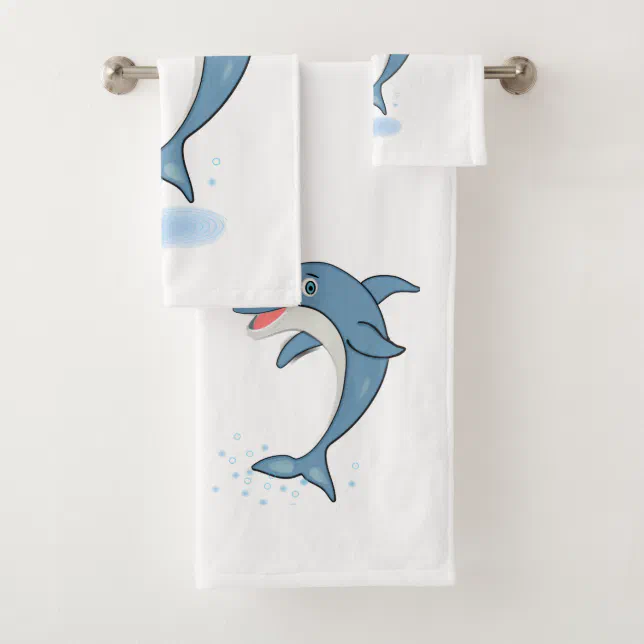 Dolphin Print Bath Towel Set | Zazzle