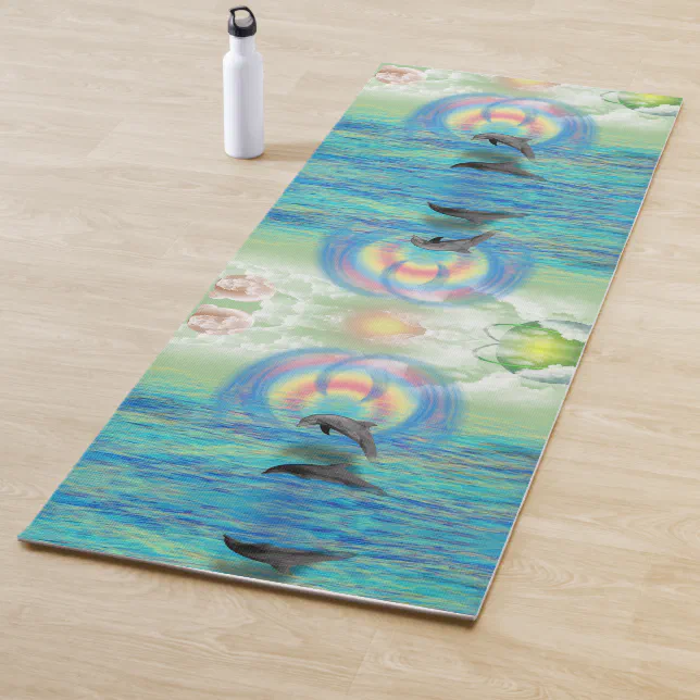 Dolphin Rising Yoga Mat | Zazzle