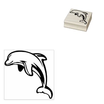 Dolphin Rubber Stamp | Zazzle