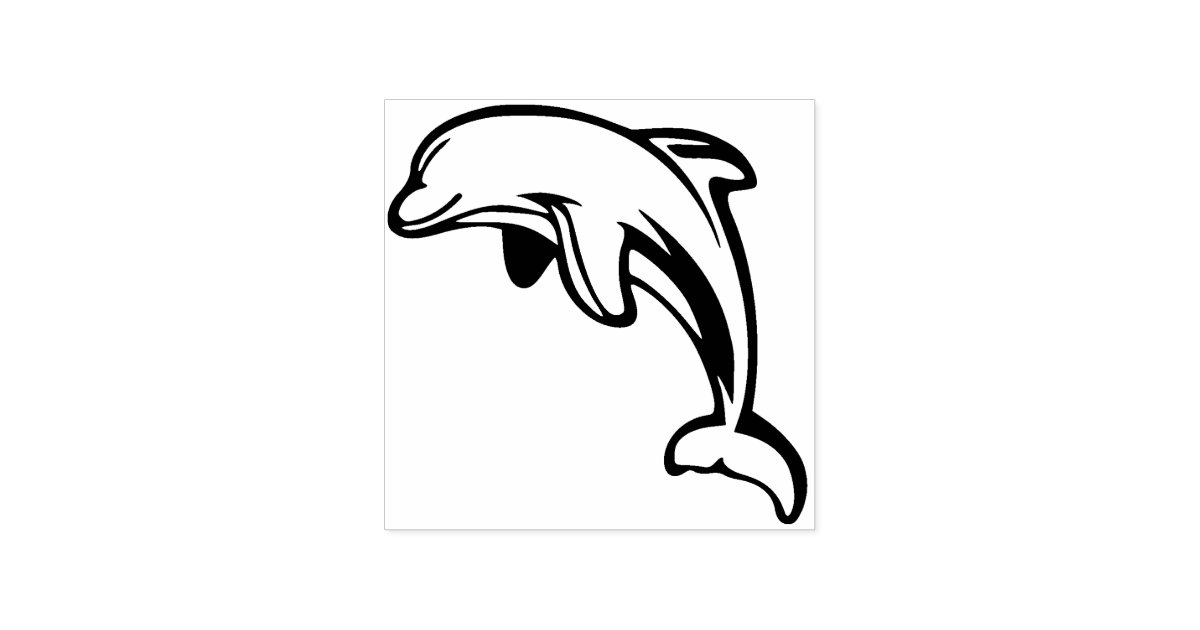 Dolphin Rubber Stamp | Zazzle