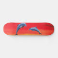 Dolphin Skateboard sunset Dolphins Art Skateboard | Zazzle