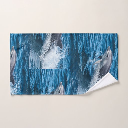 Dolphin Splashing Bath Towel Set | Zazzle