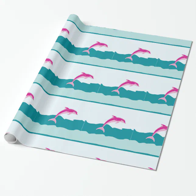Dolphin theme wrapping paper | Zazzle