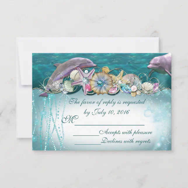 Dolphin Under the Sea Insert Cards | Zazzle
