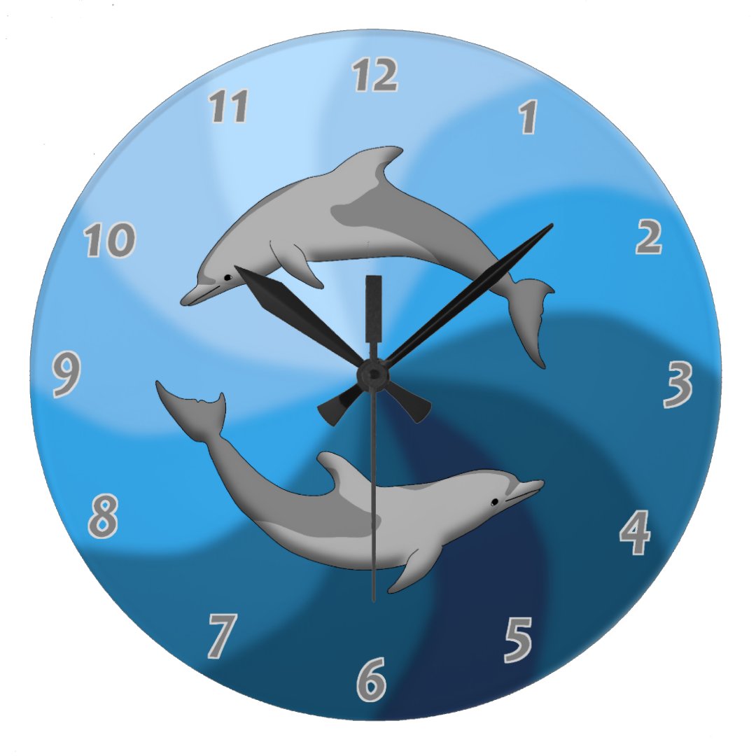 dolphins clock | Zazzle