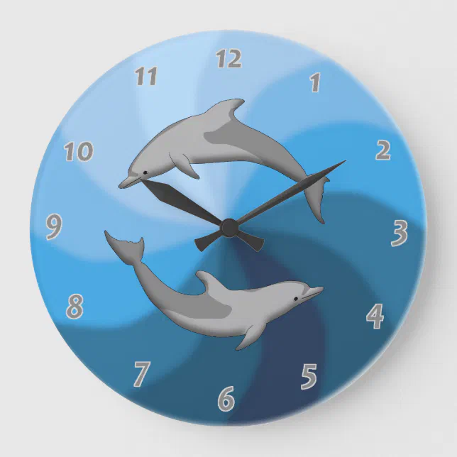 dolphins clock | Zazzle