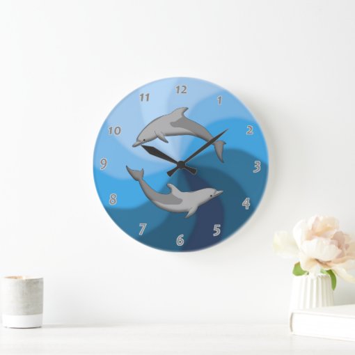 dolphins clock | Zazzle
