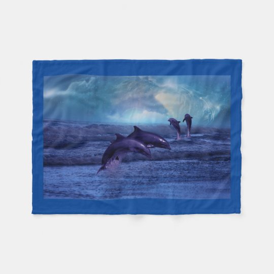 Dolphin Fleece Blanket - Custom Blankets Dolphins | Zazzle.com
