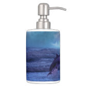 Dolphins fun and play soap dispenser & toothbrush holder | Zazzle