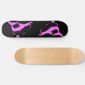 DOLPHINS Pink AND BLACK skateboard deck | Zazzle