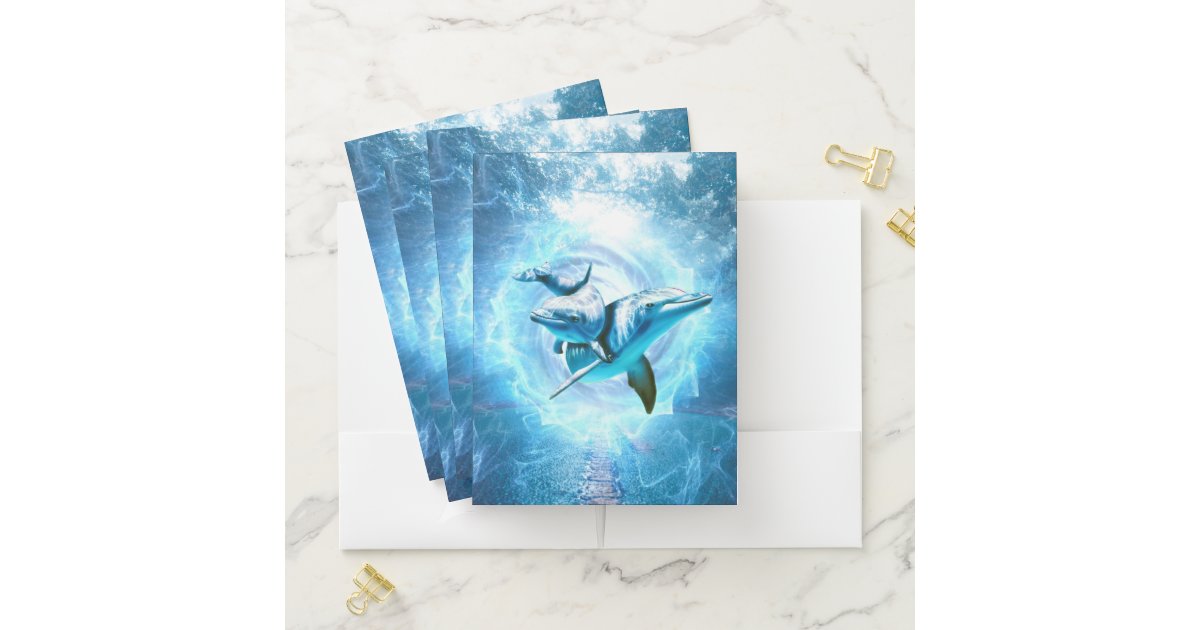 Dolphins Pocket Folder | Zazzle