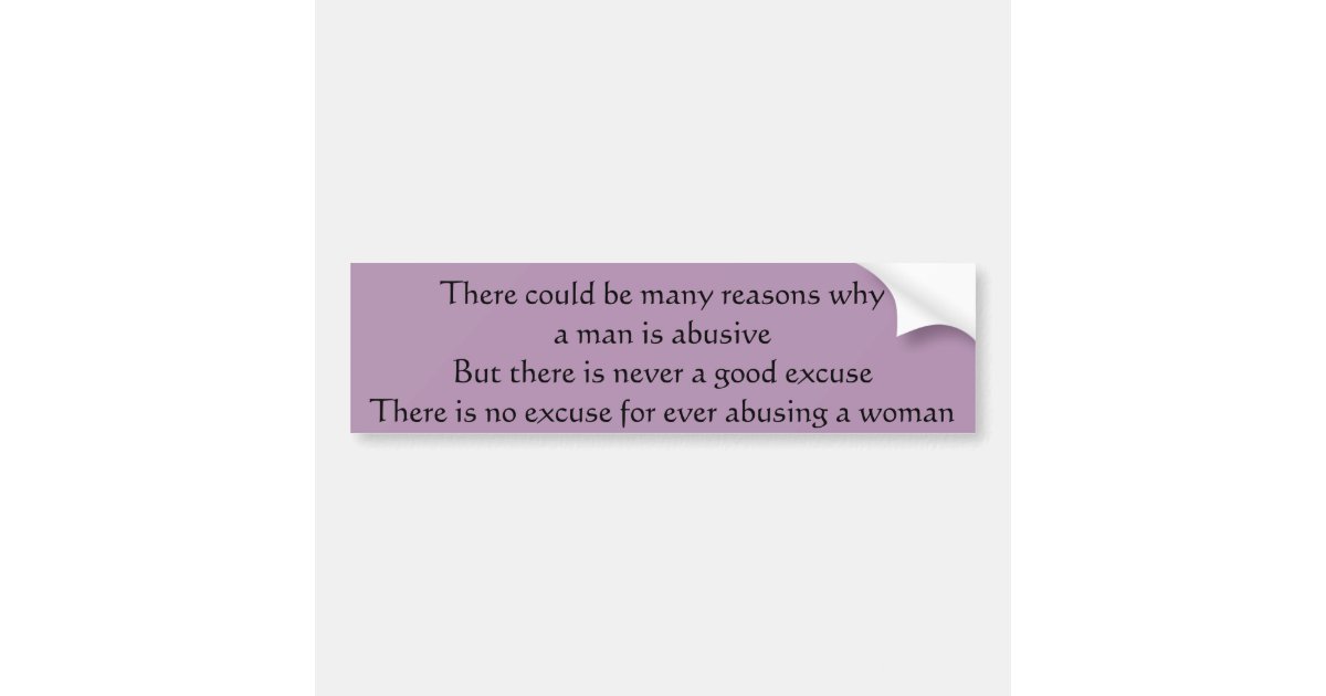 Domestic Abuse Awareness Bumper Sticker | Zazzle