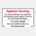 Domestic Appliance Servicing and Repairs Rectangular Sticker | Zazzle