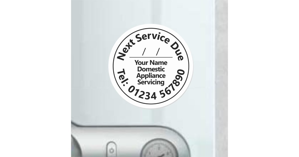 Domestic Boiler Service Stickers | Zazzle