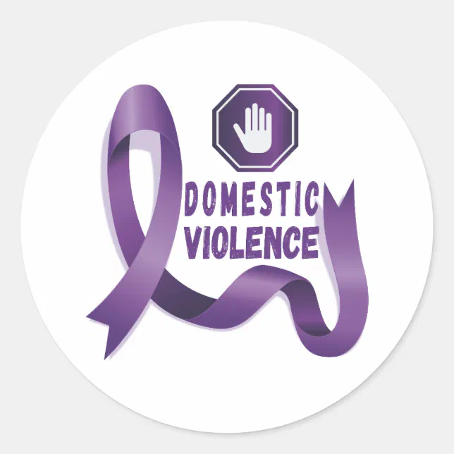 Domestic Violence Awareness Days Classic Round Sticker | Zazzle