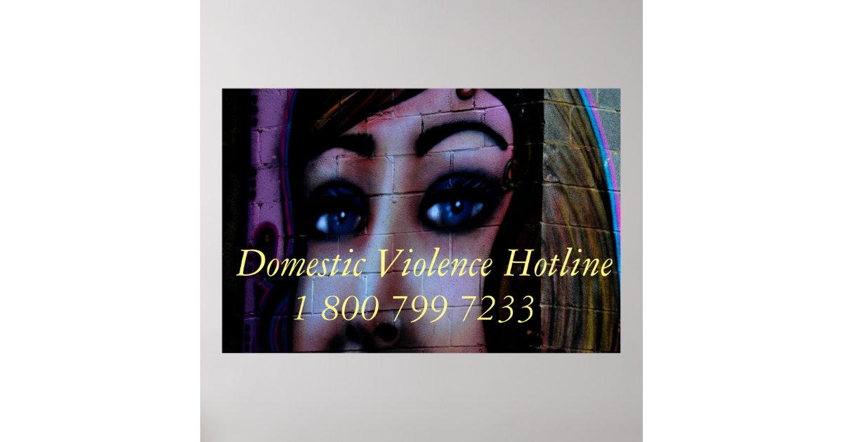 Domestic Violence Hotline poster | Zazzle