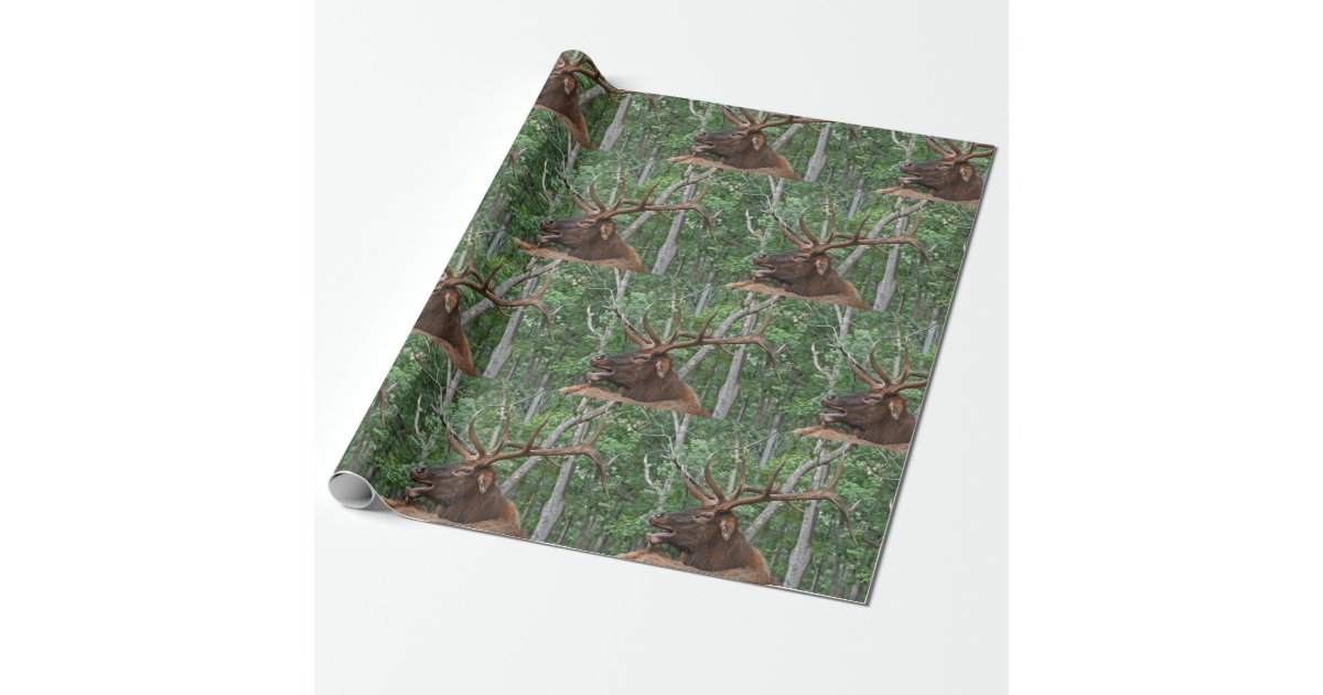 Dominant Bull Elk Wrapping Paper | Zazzle