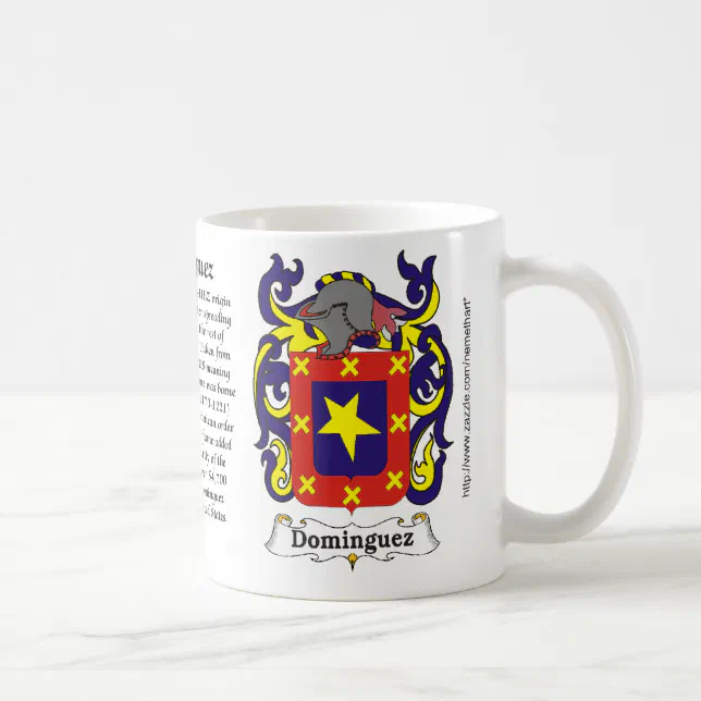 Dominguez Family Coat of Arms mug | Zazzle