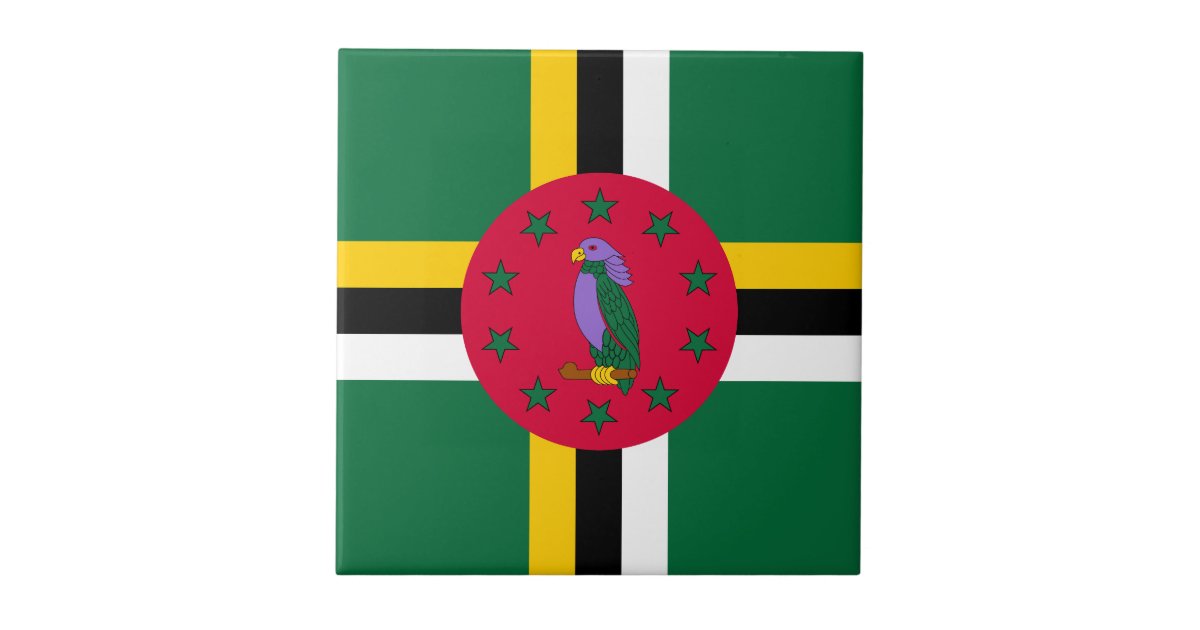 Dominica Flag Ceramic Tile | Zazzle