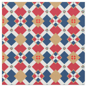 The Dominican Republic Flag Fabric | Zazzle