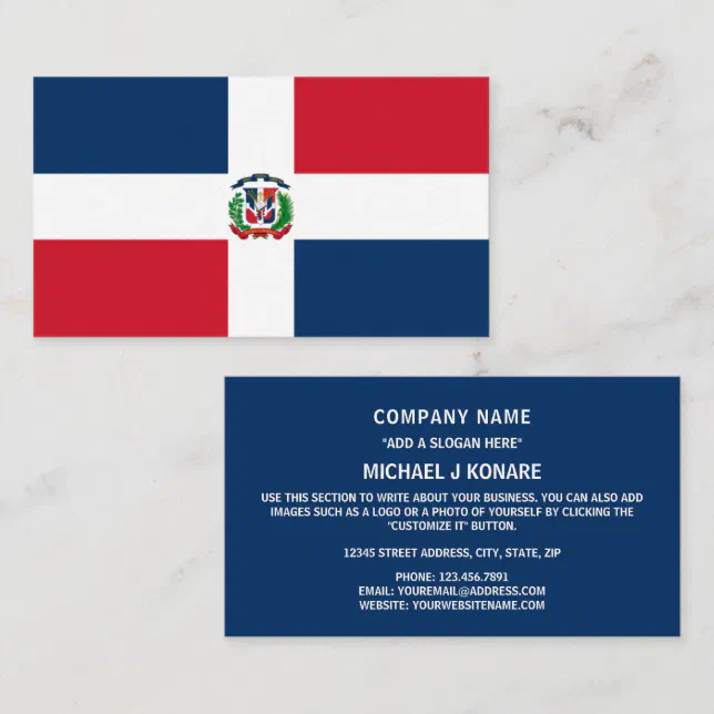 Dominican Flag, Flag of Dominican Republic Business Card | Zazzle