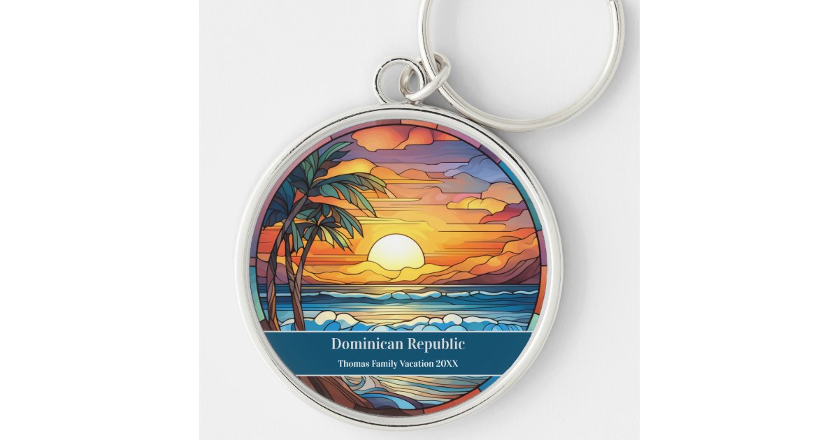 Dominican Republic Beach Vacation Keychain | Zazzle